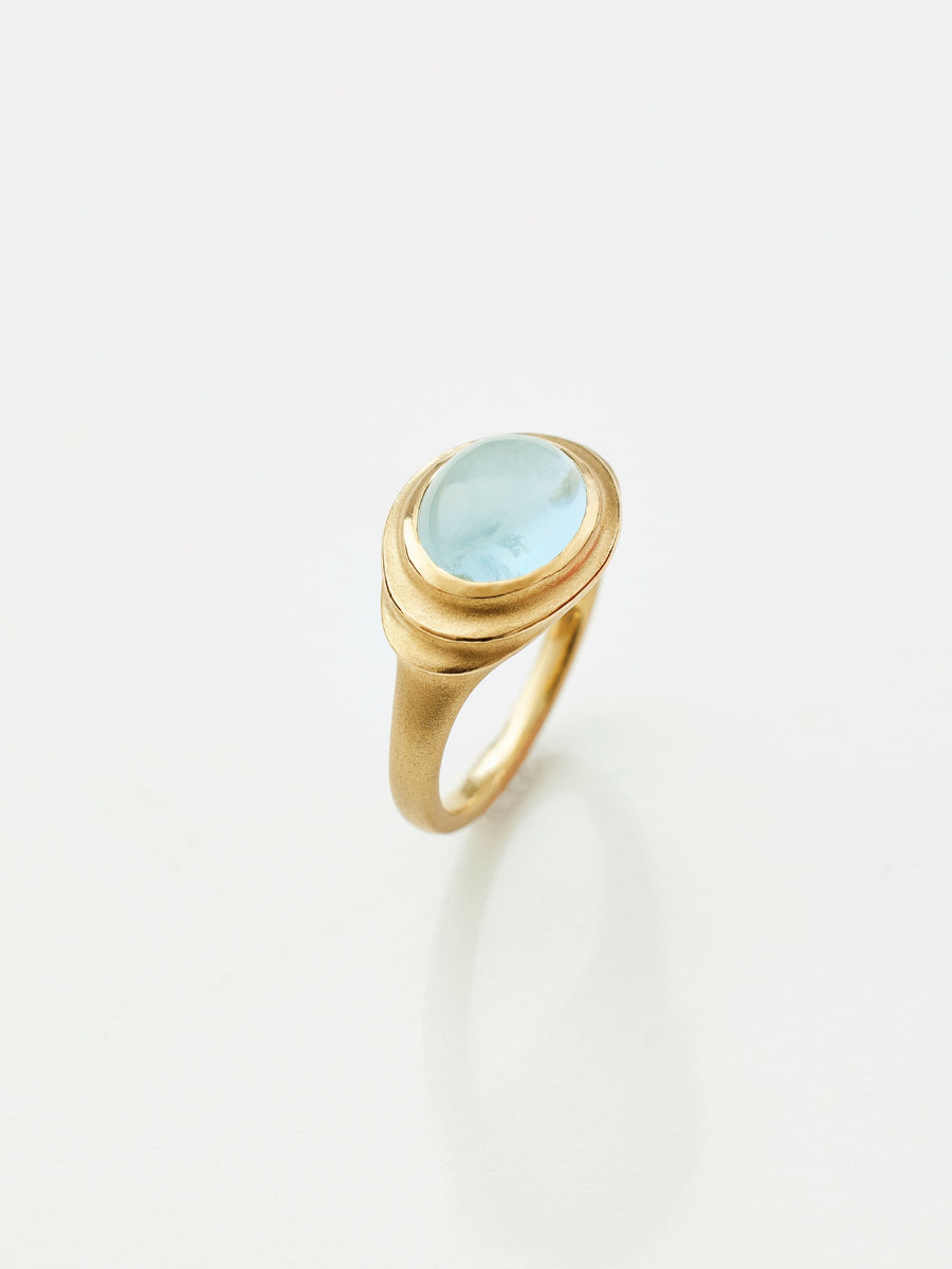 Aquamarine Màre Ring in 18k Royal Gold, Size 7 – Ursa Major